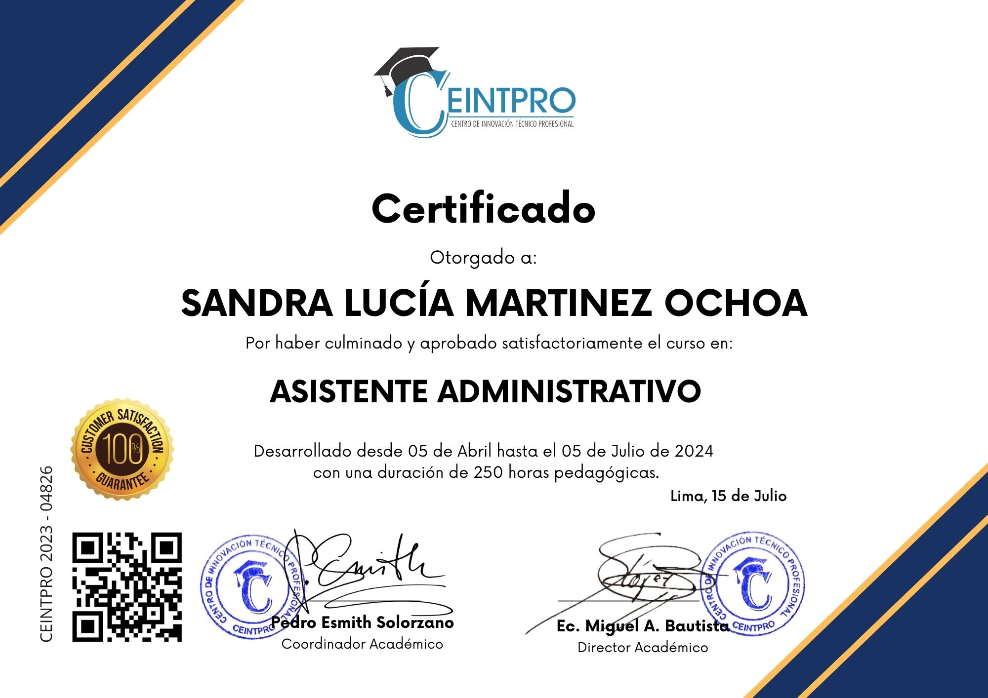 Asistente Administrativo – ADM – Ceintpro